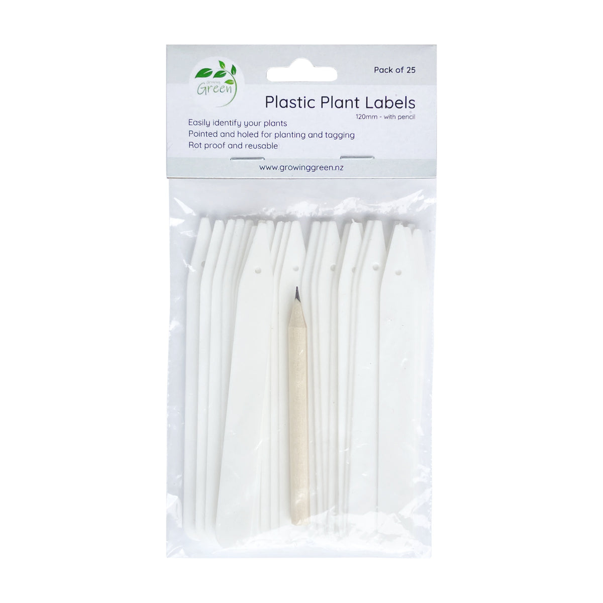 Buy Plastic Plant Labels 12cm with Pencil - Pack of 25 – GrowingGreen NZ